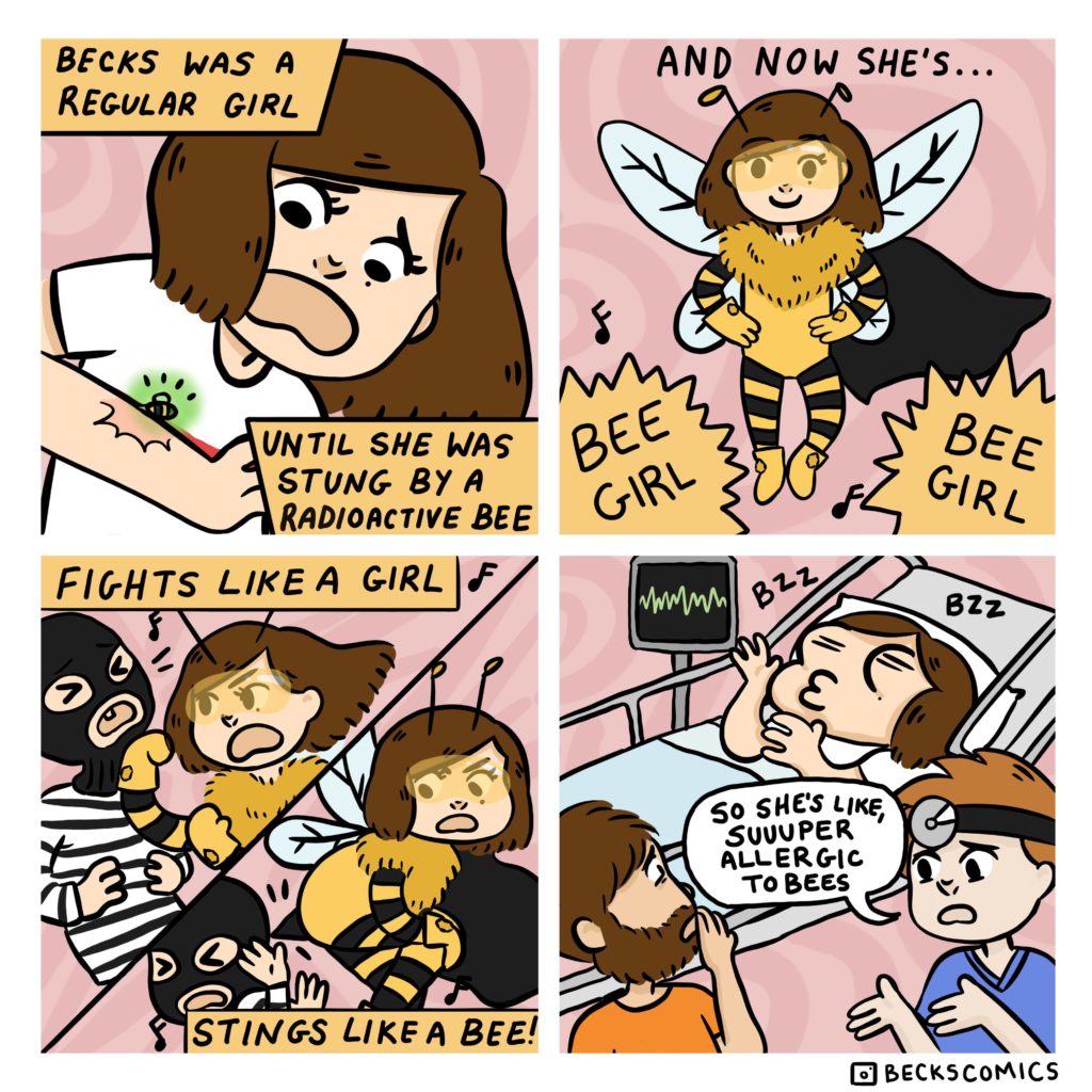 Fights Like A Girl Stings Like A Bee Beckscomics